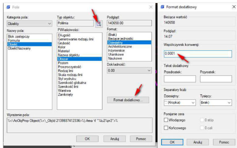 POLE TEKSTOWE - GstarCad